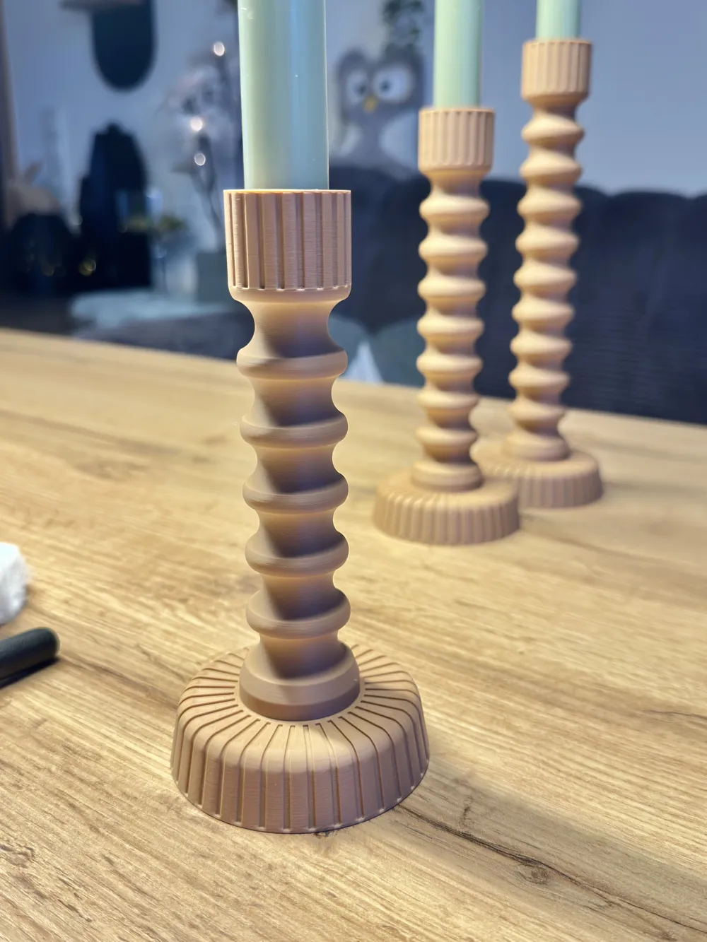 Candlestick Holder Scandi Boho Design Modern - Free 3D Print Model ...