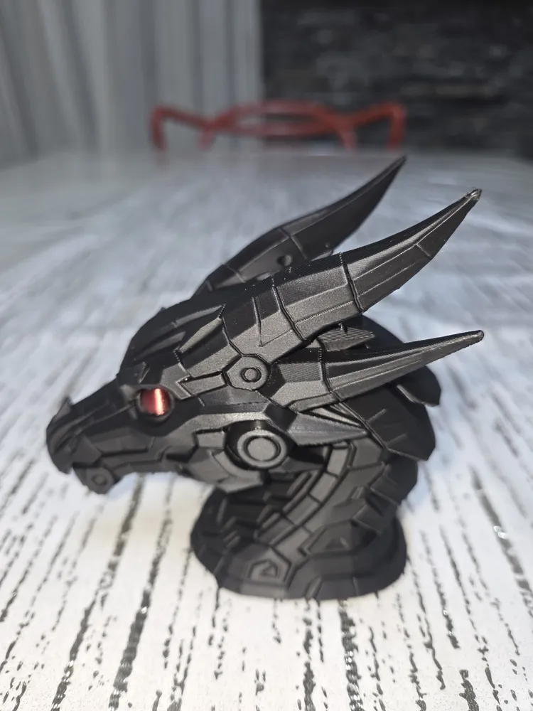 Cyber Dragon Mecha Bust – Dual Color (AMS Ready) by alexk81 MakerWorld ...