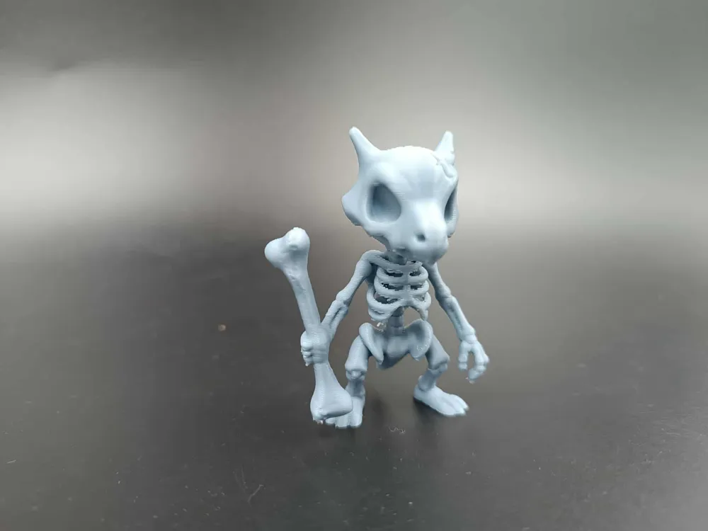 Cubone Skeleton 3D Print Model pokemon kawaii - Free 3D Print Model ...