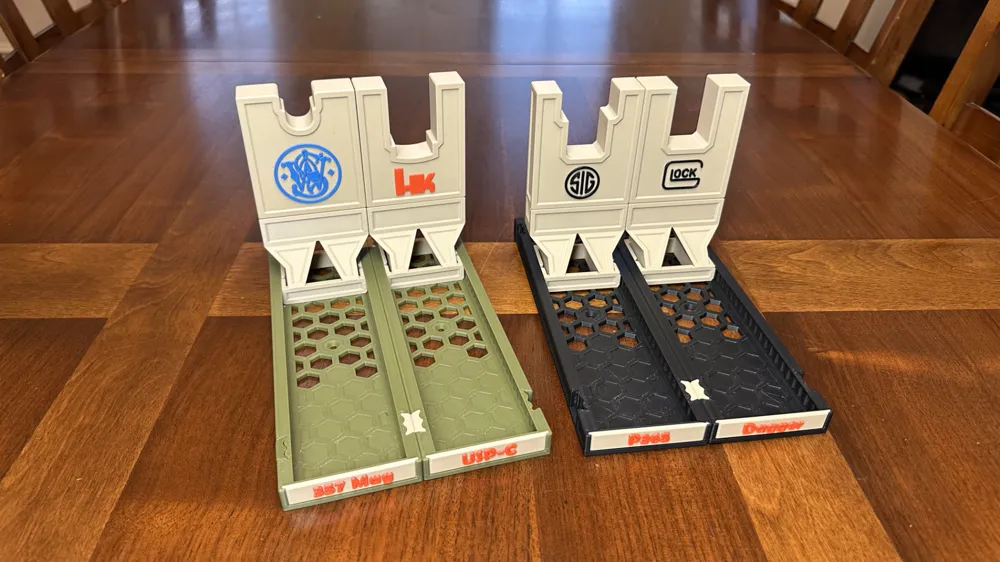 Modular Pistol Rack and Storage v3.1 - Free 3D Print Model - MakerWorld