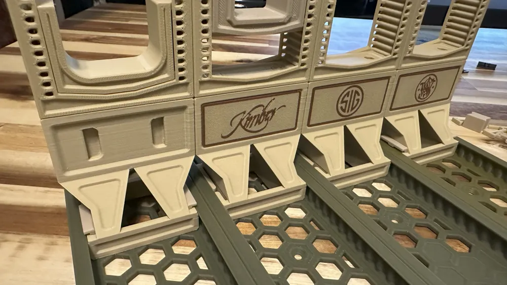 Modular Pistol Rack and Storage v3.1 - Free 3D Print Model - MakerWorld