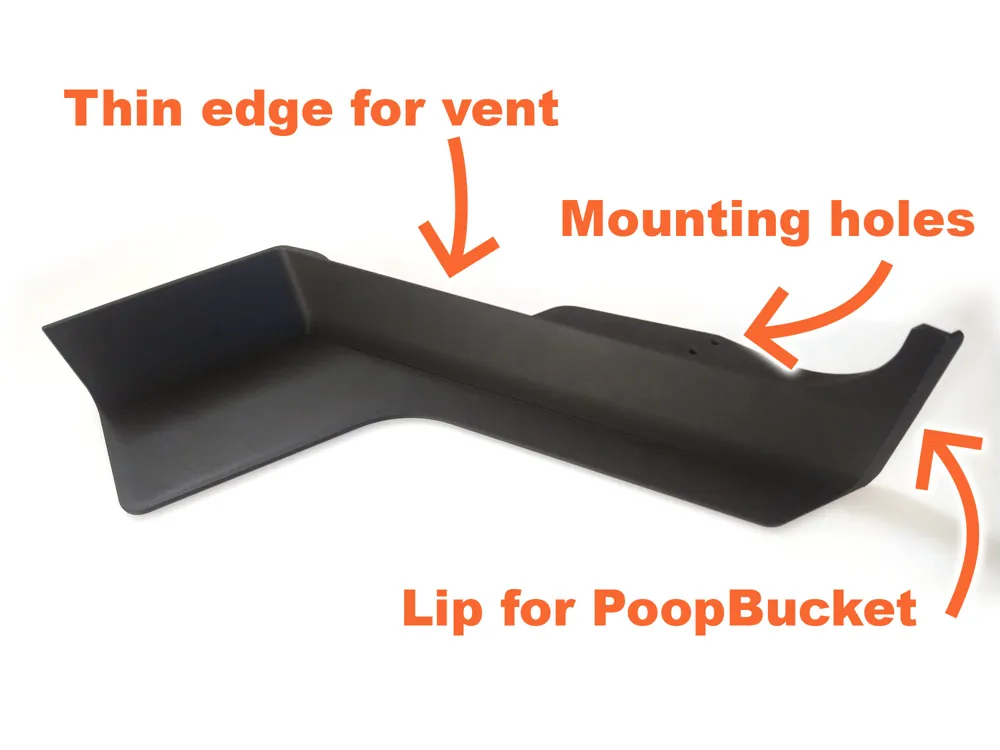 H2D Poop Chute (with bucket) - Free 3D Print Model - MakerWorld