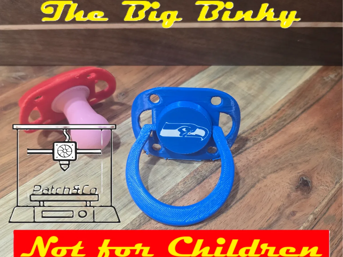 Seattle Seahawks Big Binky Pacifier by DougBurton1969 MakerWorld ...