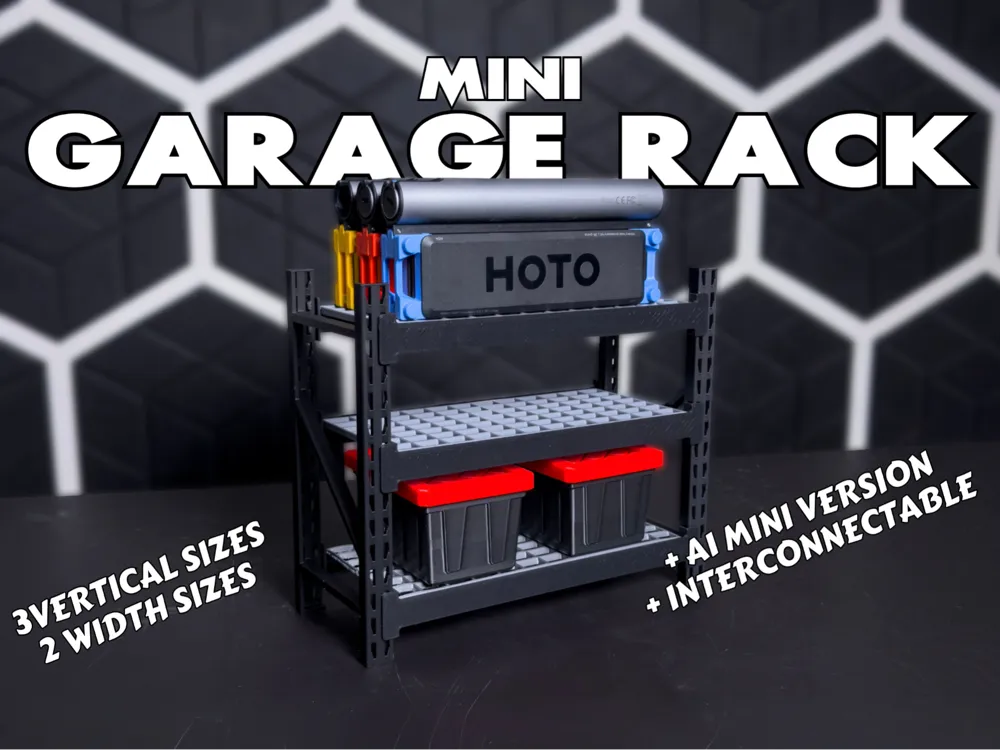 Mini Garage Rack - Modular Heavy-Duty Storage - Free 3D Print Model ...