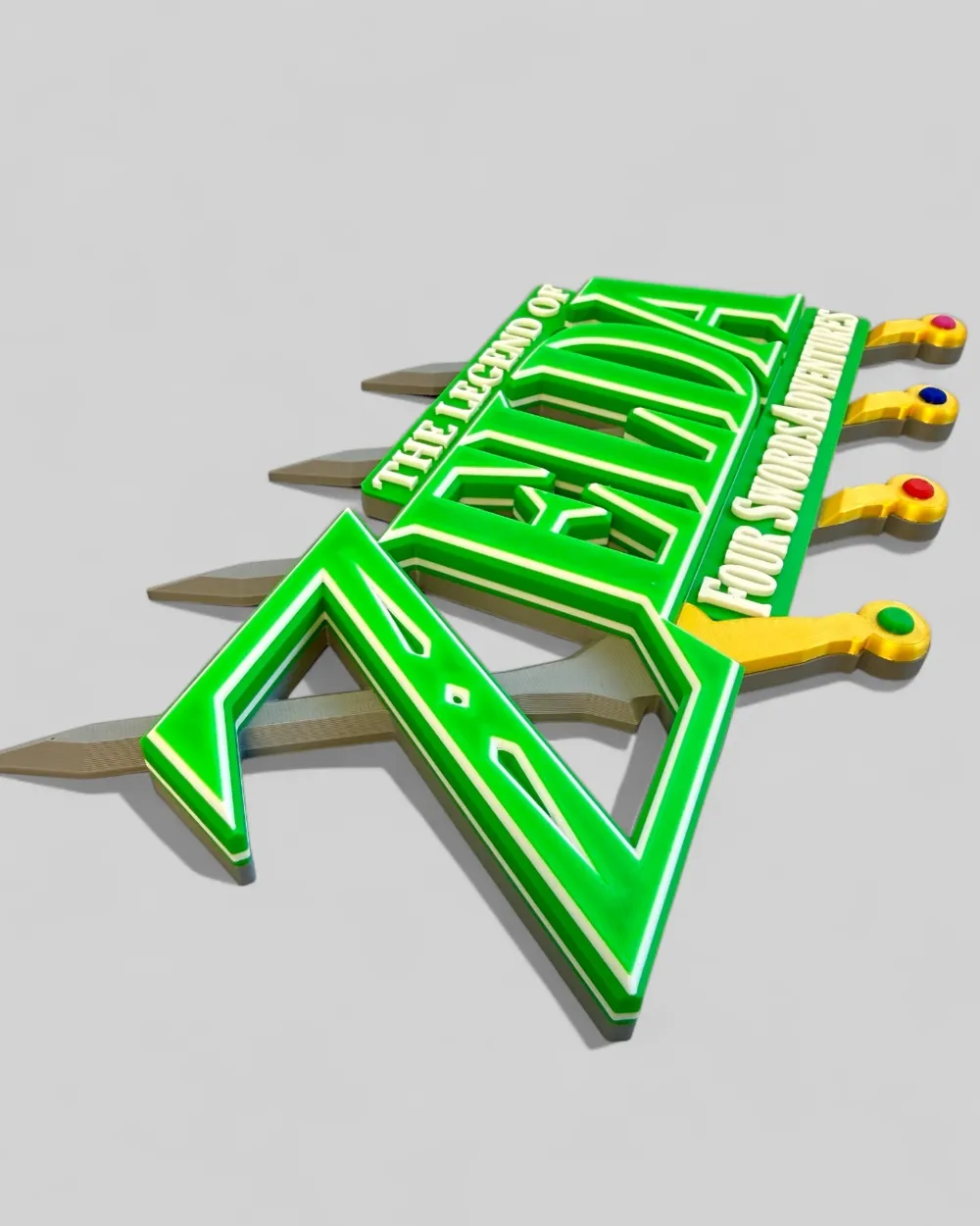 Zelda 4 Swords adventure Logo Display Stand - Free 3D Print Model ...