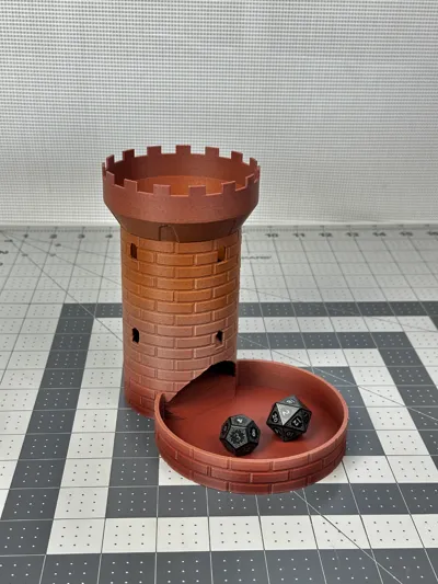 Castle Dice Tower by create3d.co - MakerWorld