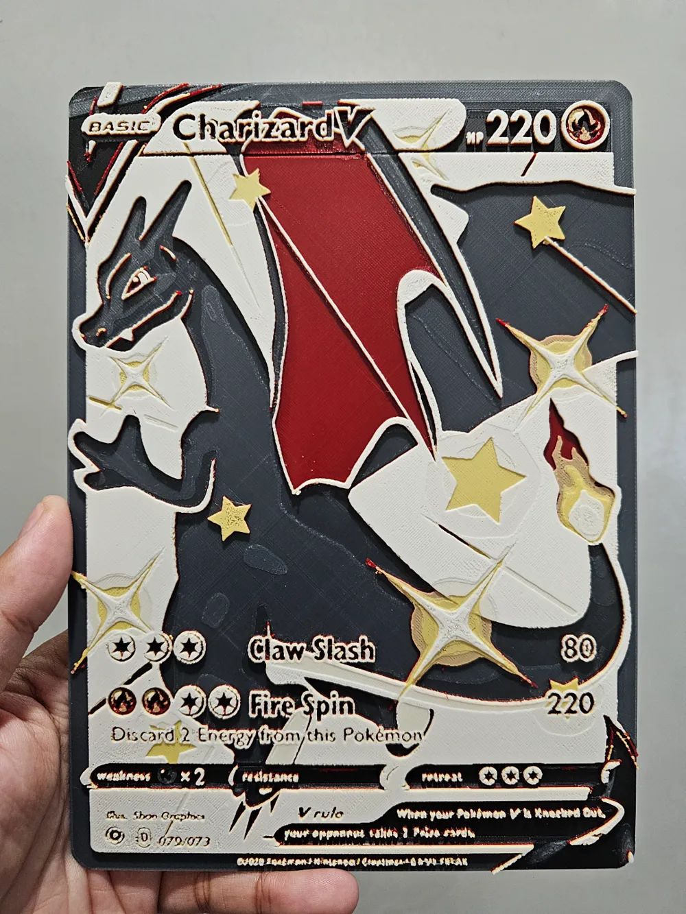 Oversized Pokemon Card Shiny Charizard V Hueforge by Loki - MakerWorld
