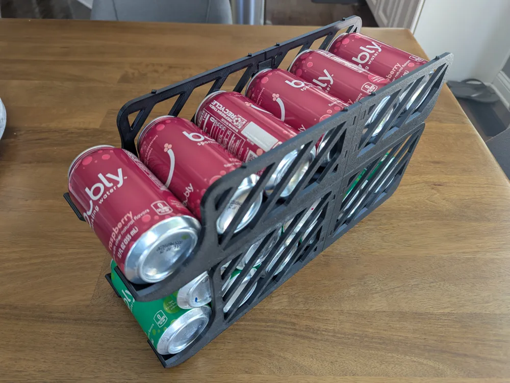 Stackable soda can organizer by Aaron Milam MakerWorld: Download Free 3D Models