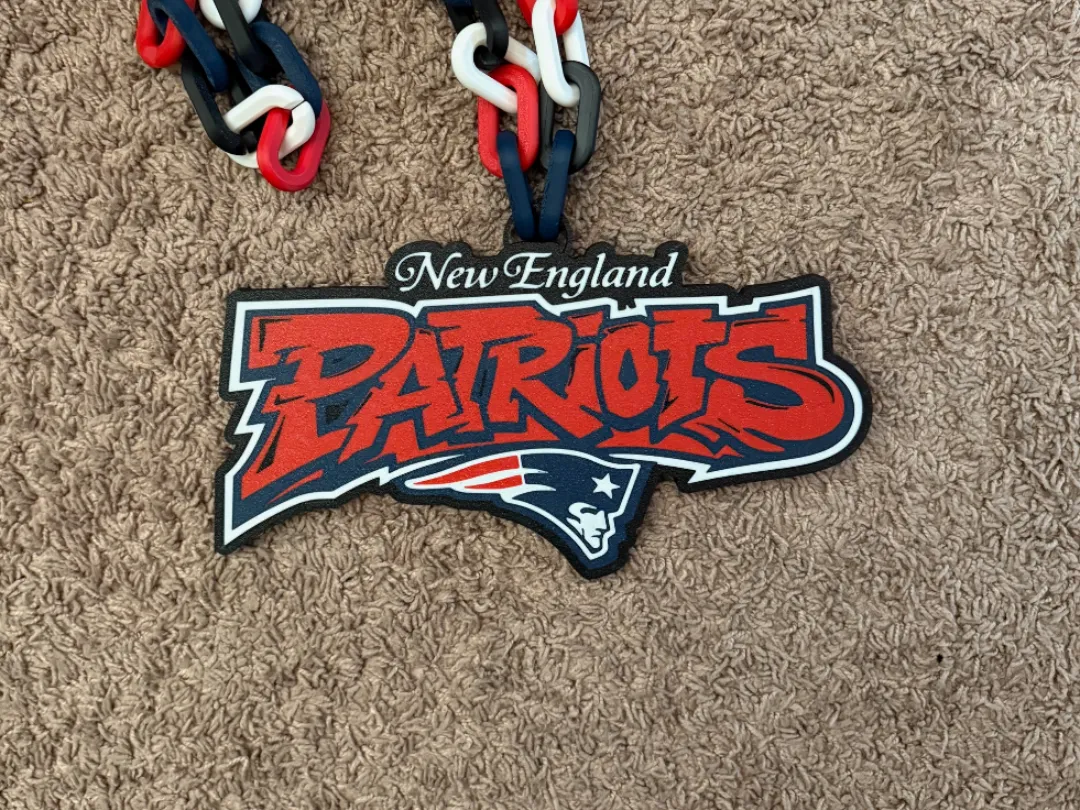 Colar Oversized New England Patriots - Modelo gratuito para impressão ...