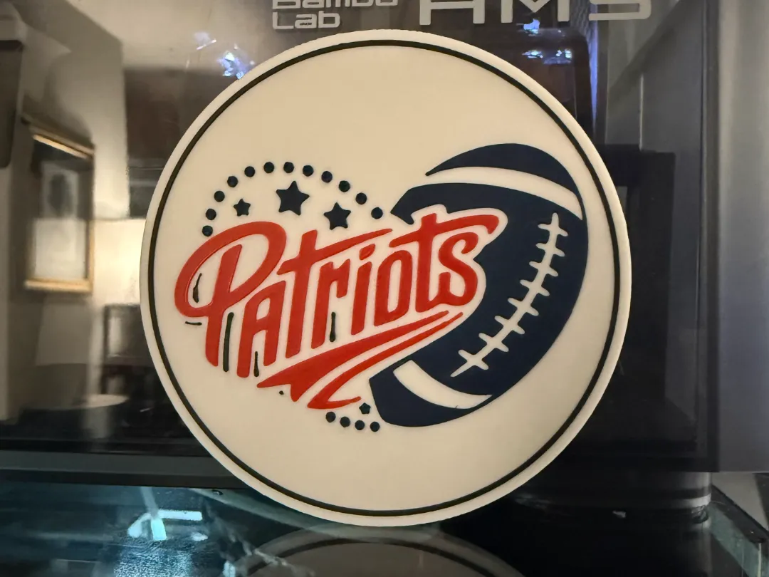 NEW ENGLAND PATRIOTS' COASTER - Free 3D Print Model - MakerWorld