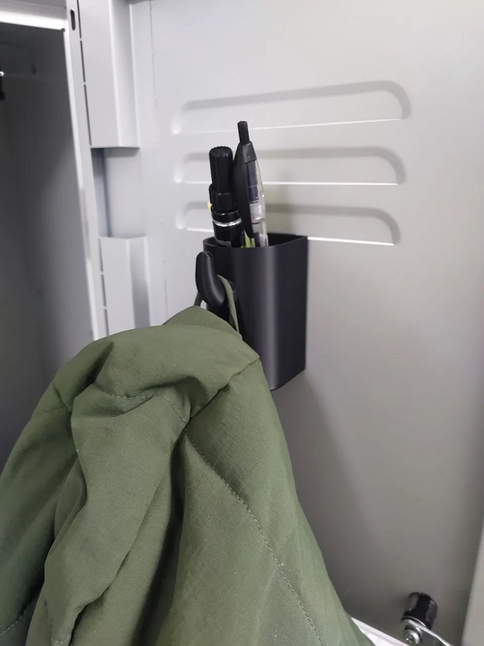 Pen holder and coat hook for locker by TheMrTower - MakerWorld
