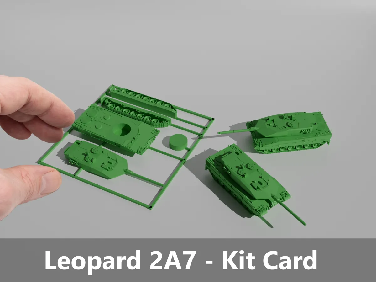 Leopard 2A7 - KitCard - Free 3D Print Model - MakerWorld
