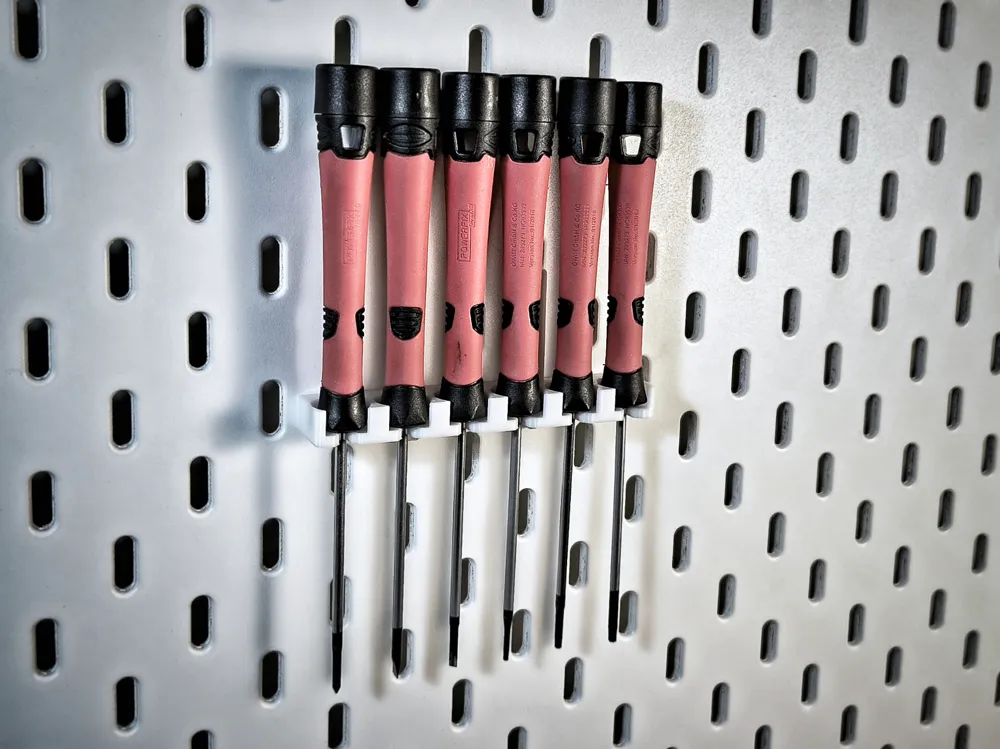 Precision Screwdriver Holder for Skadis - 6 Slots by zomb - MakerWorld