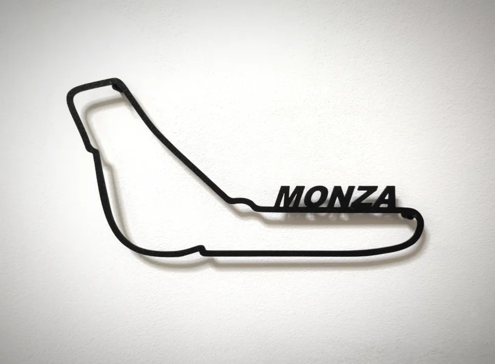 Monza Track Wall Art Silhouette by SnailPrint - MakerWorld