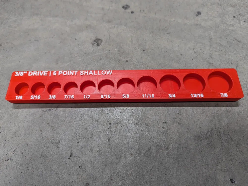 Gridfinity 3/8" Drive Standard Socket Holders by MohawkMiniFig MakerWorld: Download Free 3D Models