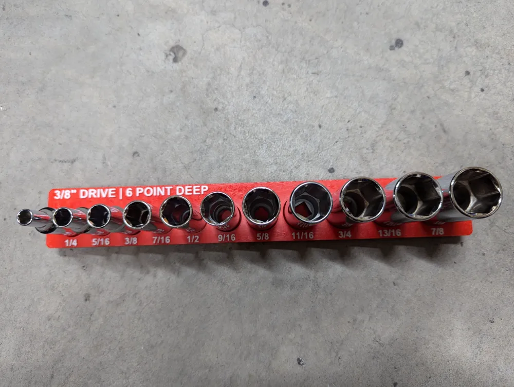 Gridfinity 3/8" Drive Standard Socket Holders by MohawkMiniFig MakerWorld: Download Free 3D Models