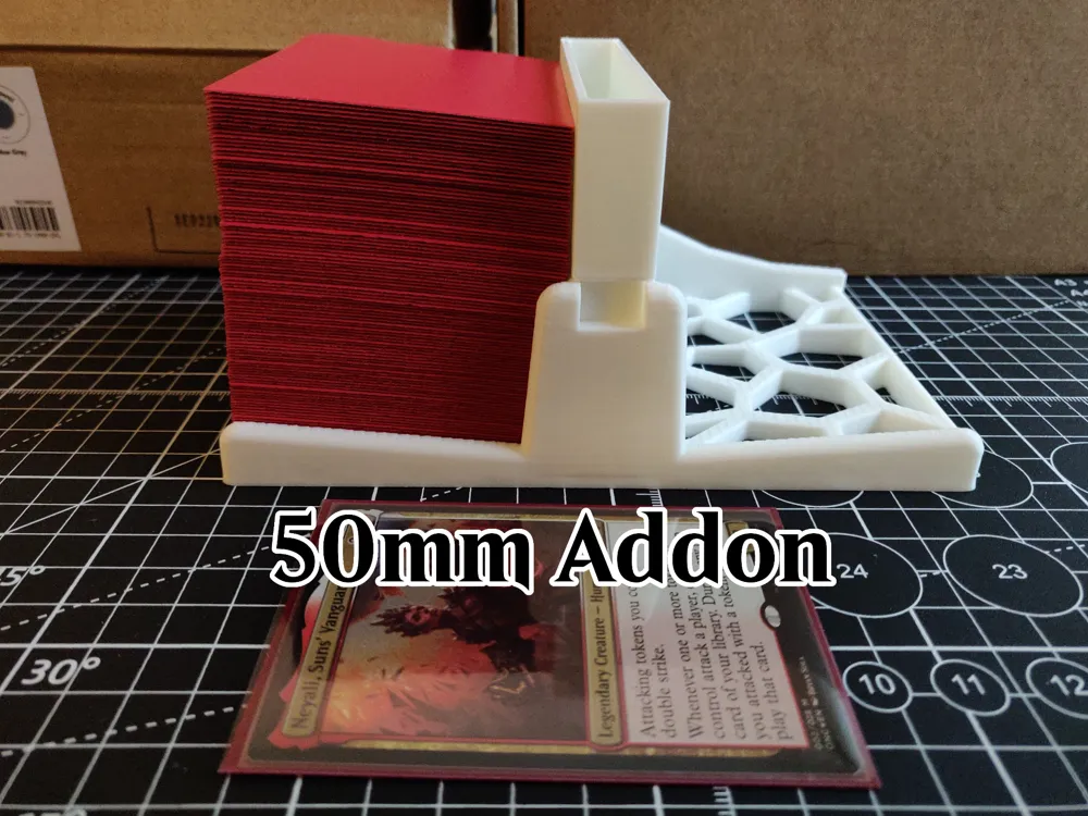 MTG Card Tray - Taller Commander Addons - Free 3D Print Model - MakerWorld