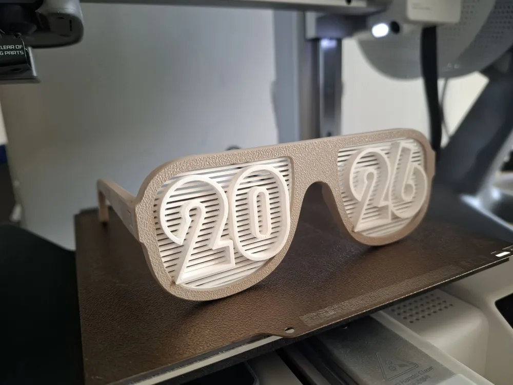 Happy New Year's Eve 2026 Glasses Ergonomic - Free 3D Print Model ...
