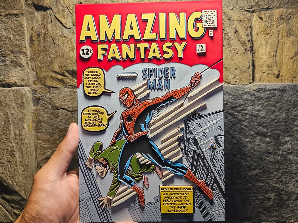 Amazing Fantasy #15 (1962) Spiderman Hueforge by Loki MakerWorld ...