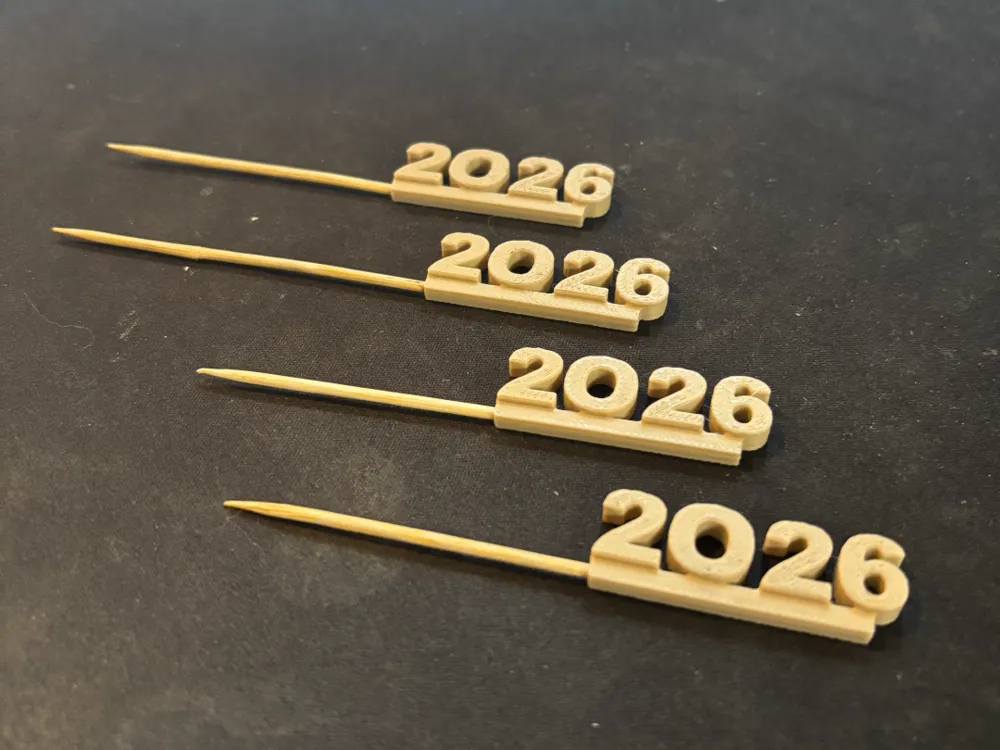 2026 Festive Toothpick Topper Set - New Year Decor by Ditto MakerWorld ...