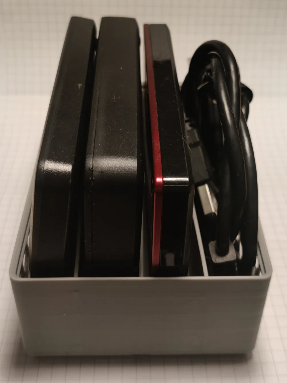 Gridfinity Bin 2x3 Hex Wall Pattern (Divided 1x4) Remixed by Levi Moore ...