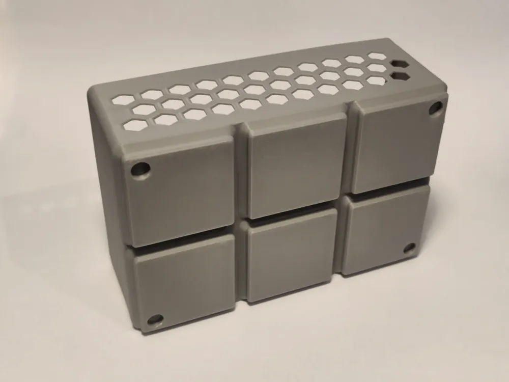 Gridfinity Bin 2x3 - Divided 1x4 - Hex Wall Remixed by Levi Moore ...