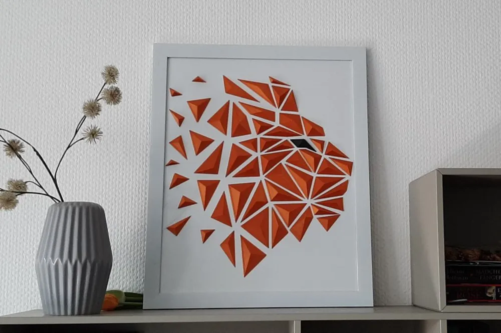 Geometric Lion wall art - A by dgemily - MakerWorld