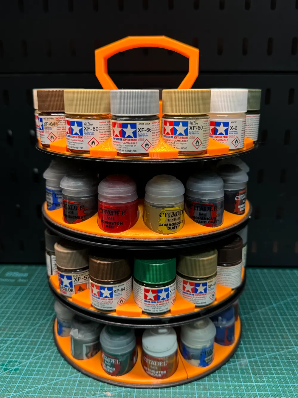 Filament Spool Paint Rack For Tamiya&Mr.Hobby料盘颜料架 by 来粒方糖 - MakerWorld