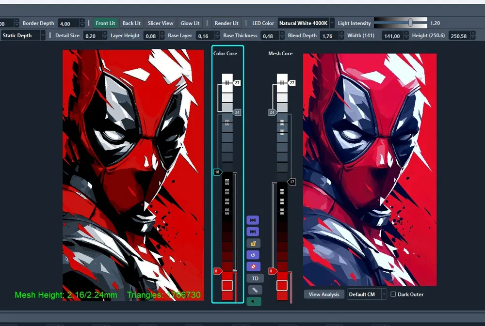 Hueforge Deadpool by Luckyfer MakerWorld: Download Free 3D Models
