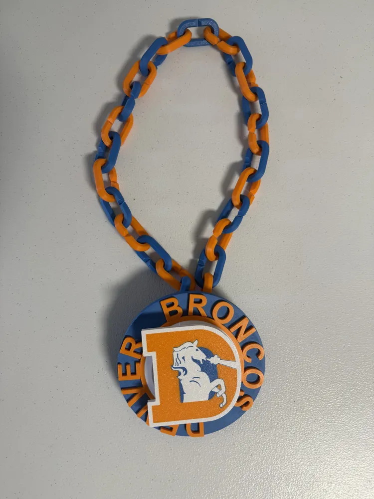 Denver Broncos Orange Crush Spinner Chain - Free 3D Print Model ...