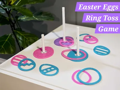 Easter Eggs Ring Toss Game by Karen Chau Designs - MakerWorld