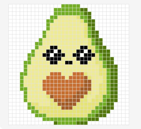 Avocado love Pixelart by Luciffer Chong - MakerWorld