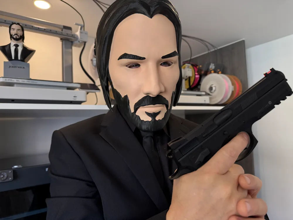 John Wick (Fan Art) Cosplay Mask by KristenForge MakerWorld: Download ...