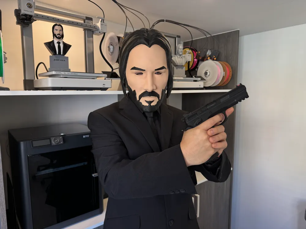 John Wick (Fan Art) Cosplay Mask by KristenForge MakerWorld: Download ...