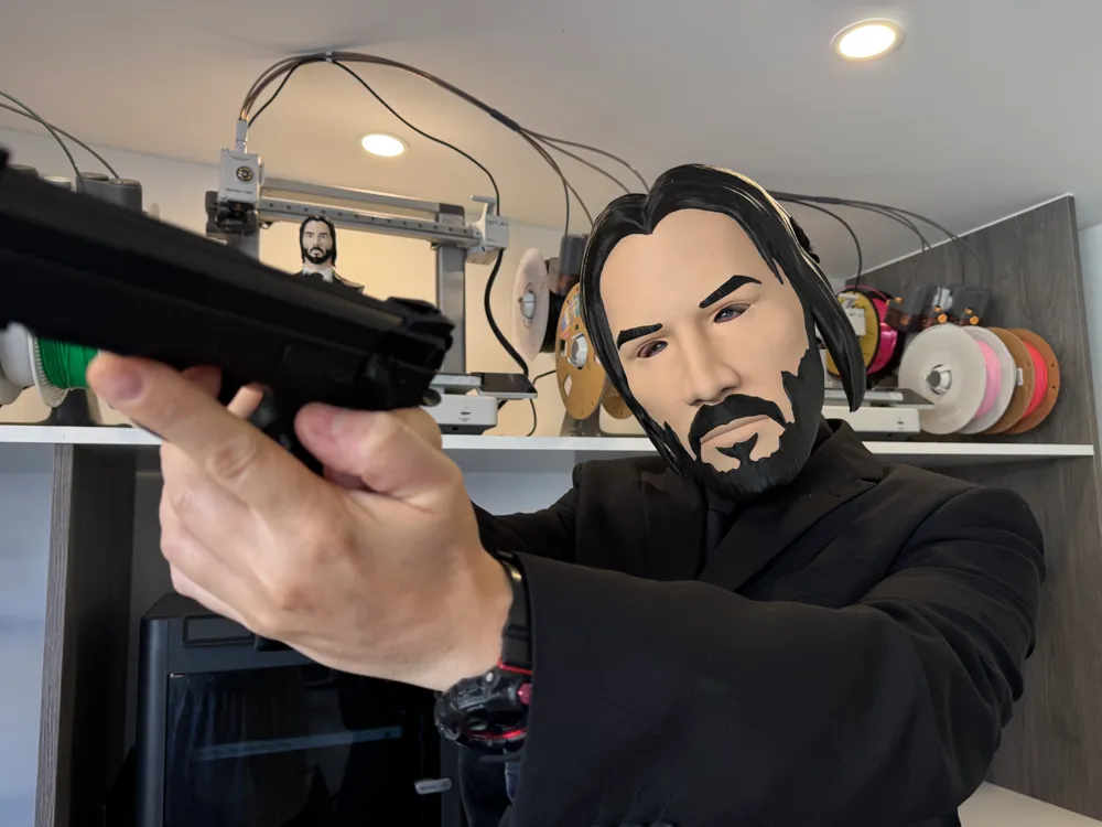 John Wick (Fan Art) Cosplay Mask by KristenForge MakerWorld: Download ...
