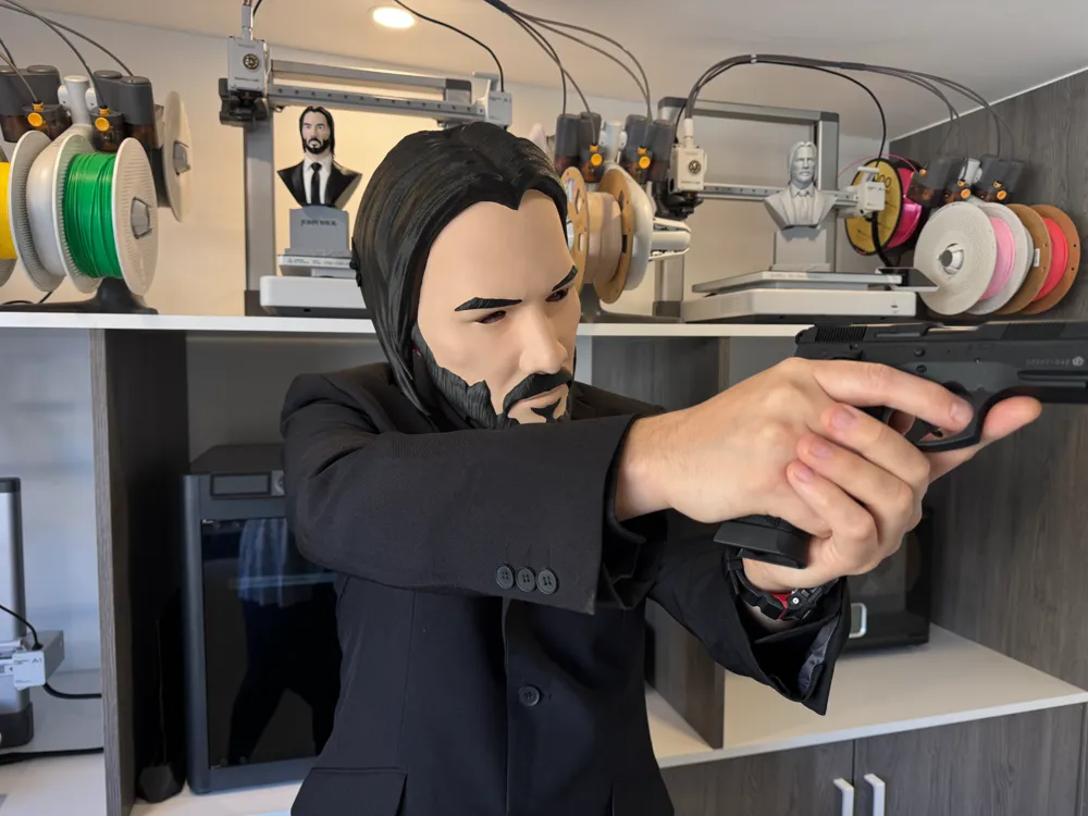 John Wick (Fan Art) Cosplay Mask by KristenForge MakerWorld: Download ...