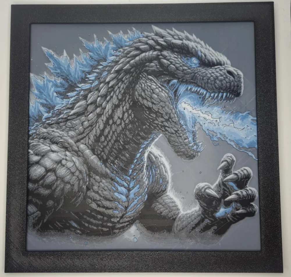 Godzilla Hueforge by LoFi Layers MakerWorld: Download Free 3D Models