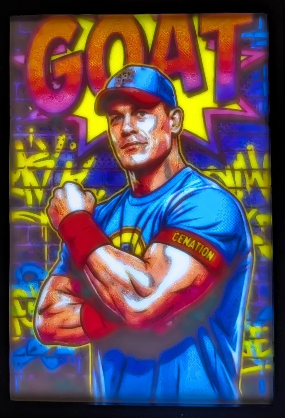 John Cena Goat Wrestling Lithophane - Free 3D Print Model - MakerWorld