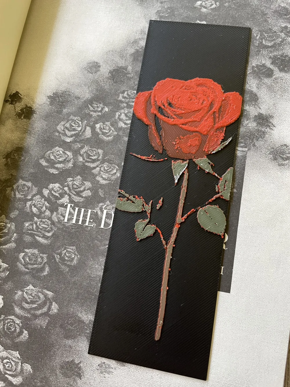 Red Rose Bookmark - Free 3D Print Model - MakerWorld