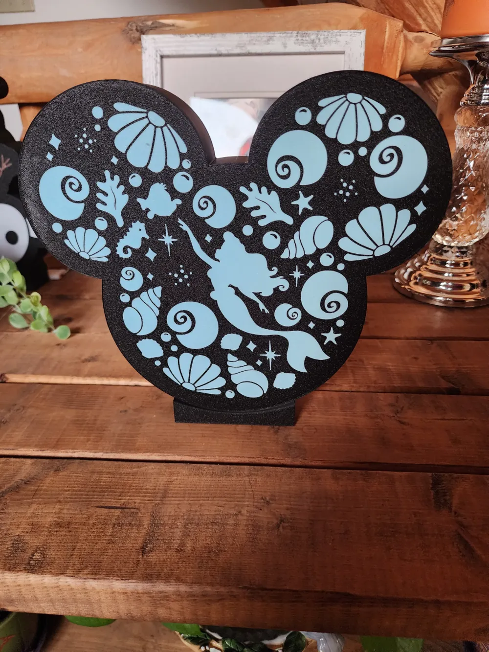 Mickey Ears Little Mermaid Light Box LED Lamp by Picture_it - MakerWorld