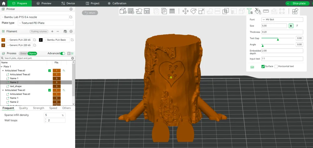 Tree of Love - Personalised - Articulated Flexi by SA3D Designs MakerWorld: Download Free 3D Models