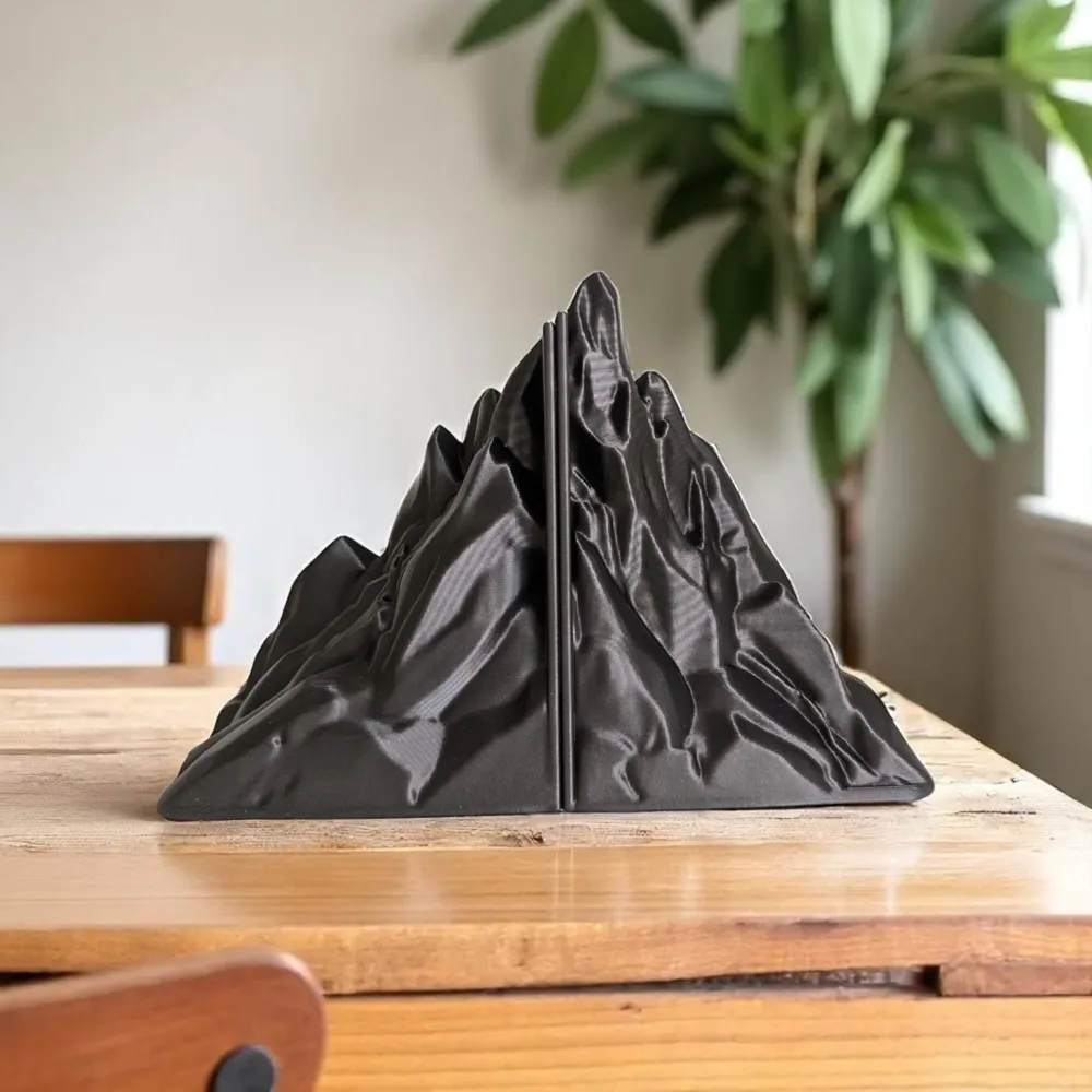 Stunning, Minimalist Mountain Bookends Set by Deltaprints MakerWorld: Download Free 3D Models