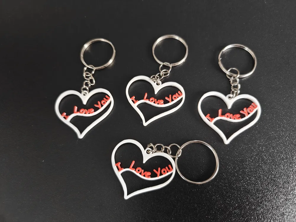 “I Love You” Heart Keychain - Free 3D Print Model - MakerWorld