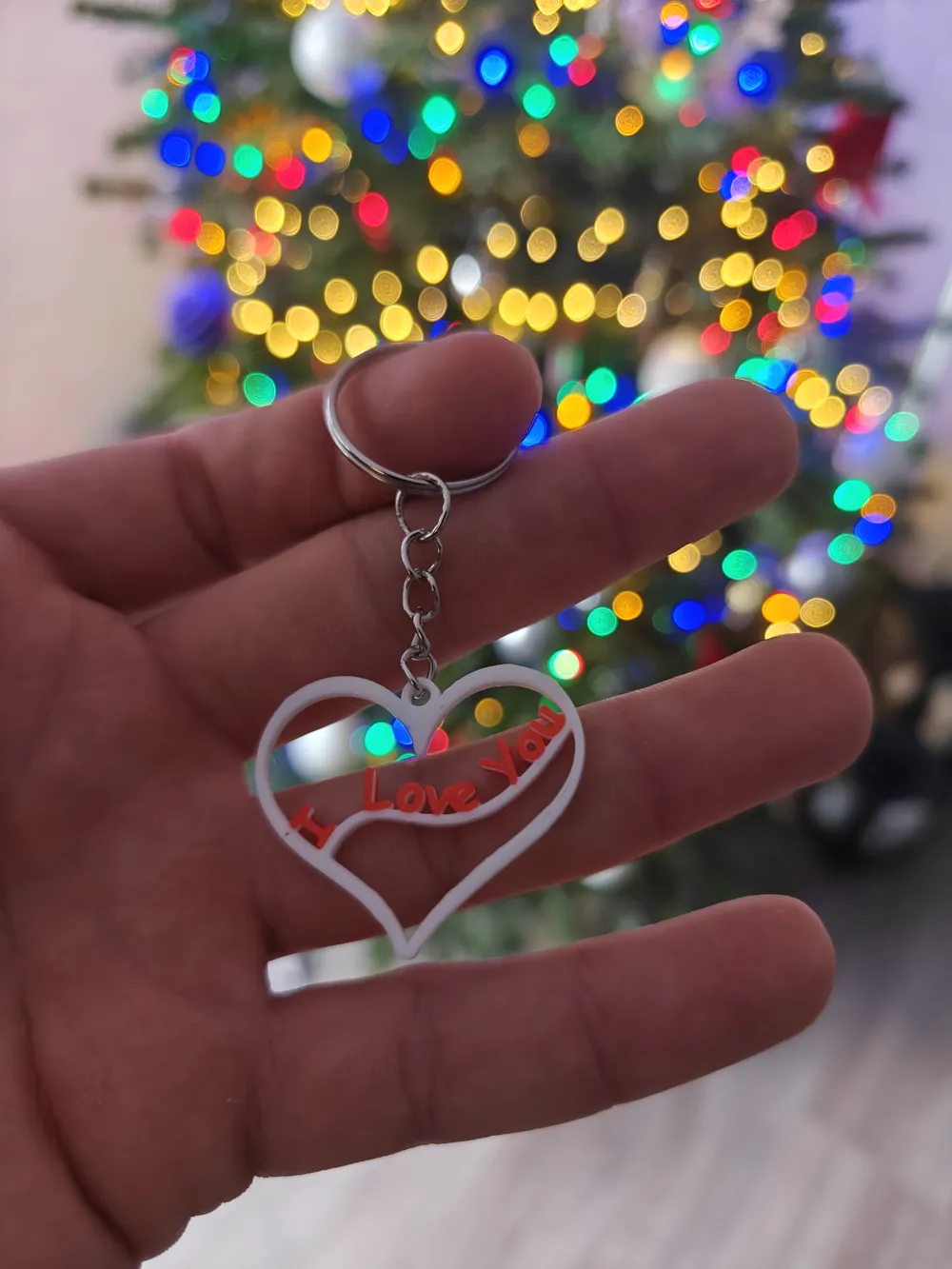 “I Love You” Heart Keychain - Free 3D Print Model - MakerWorld