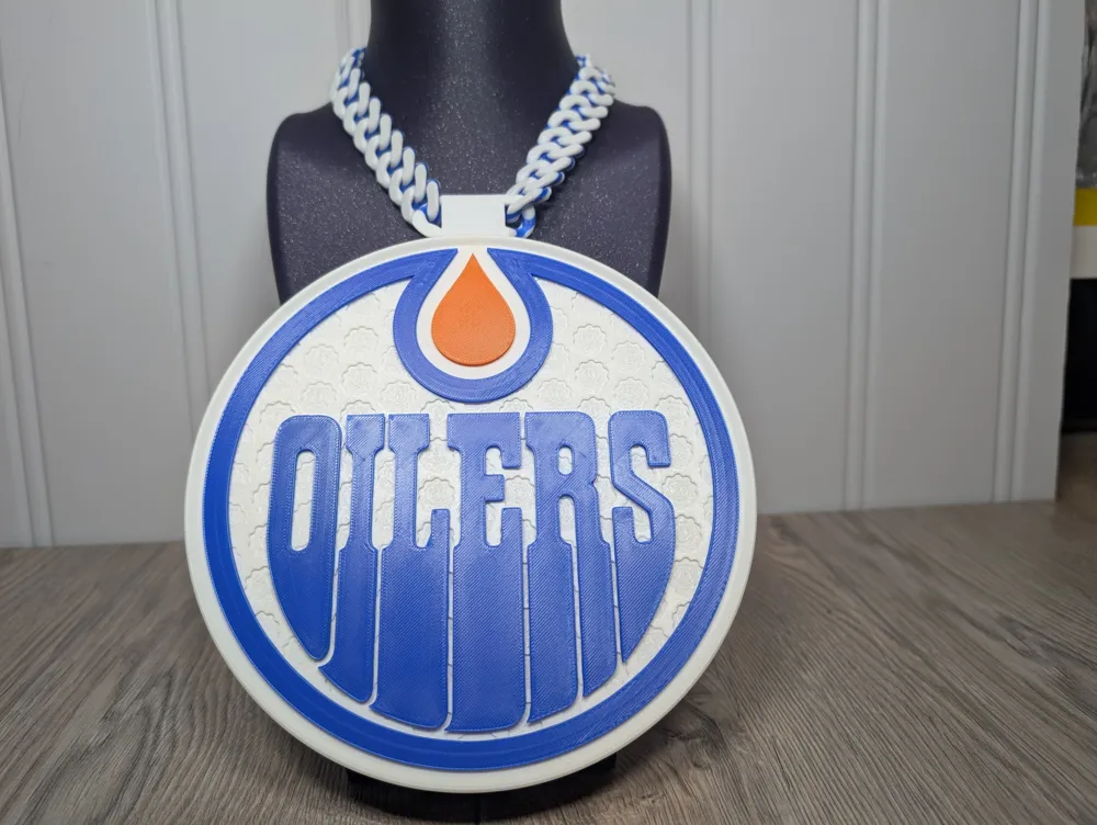 Edmonton Oilers Oversized Pendant and Chain by MFDesigns3D MakerWorld ...