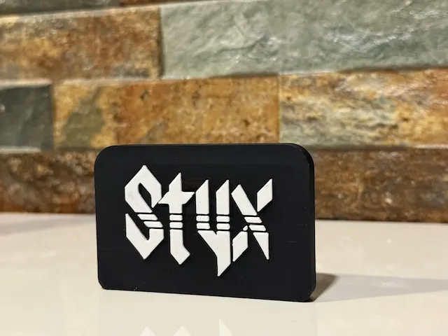 Styx Band Logo – Classic Rock Wall Art / Display - Free 3D Print Model ...