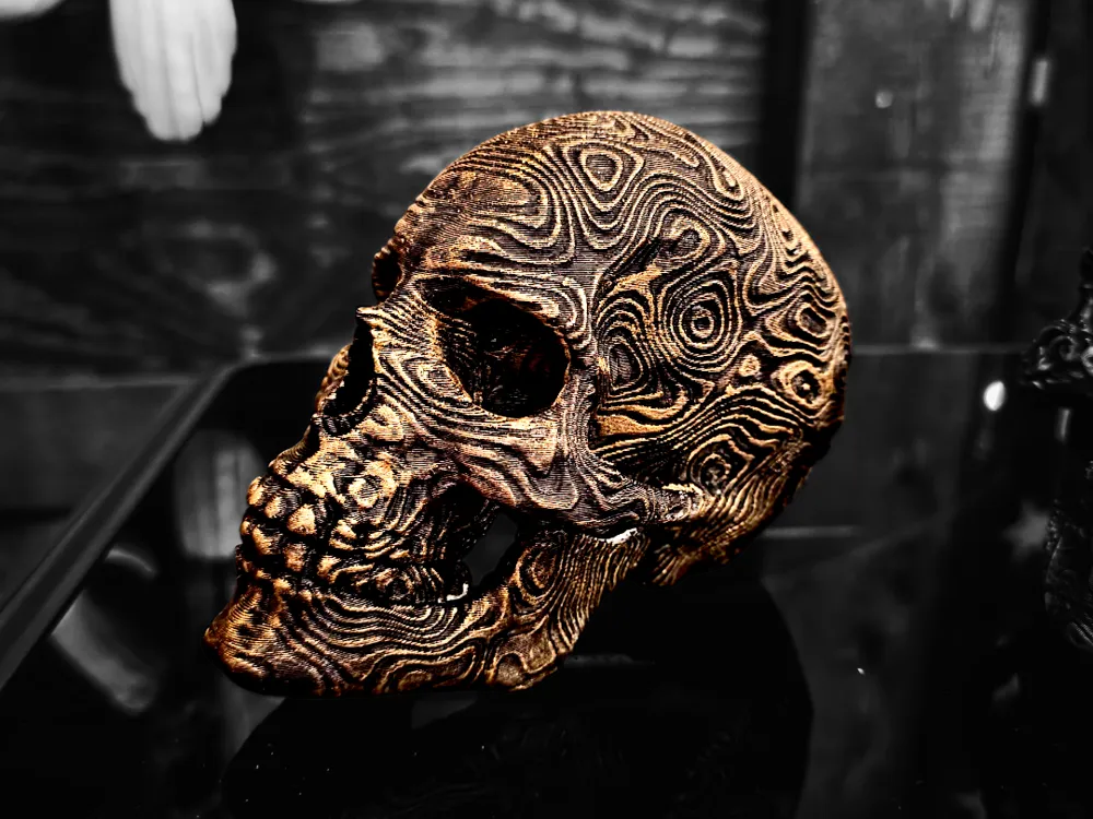 Damascus Skull - Free 3D Print Model - MakerWorld