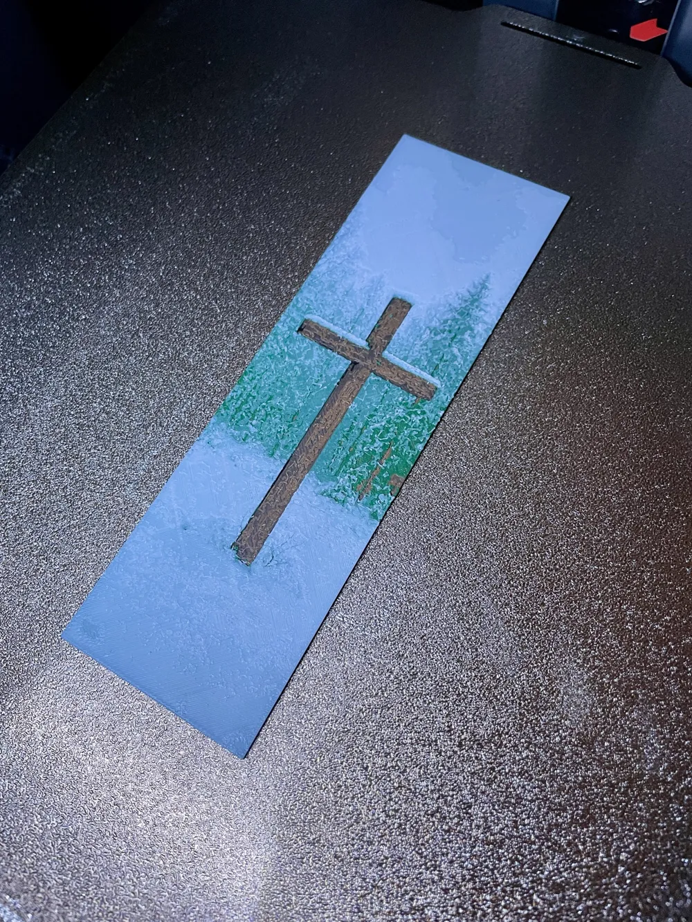 Snow Covered Cross Bookmark - Free 3D Print Model - MakerWorld