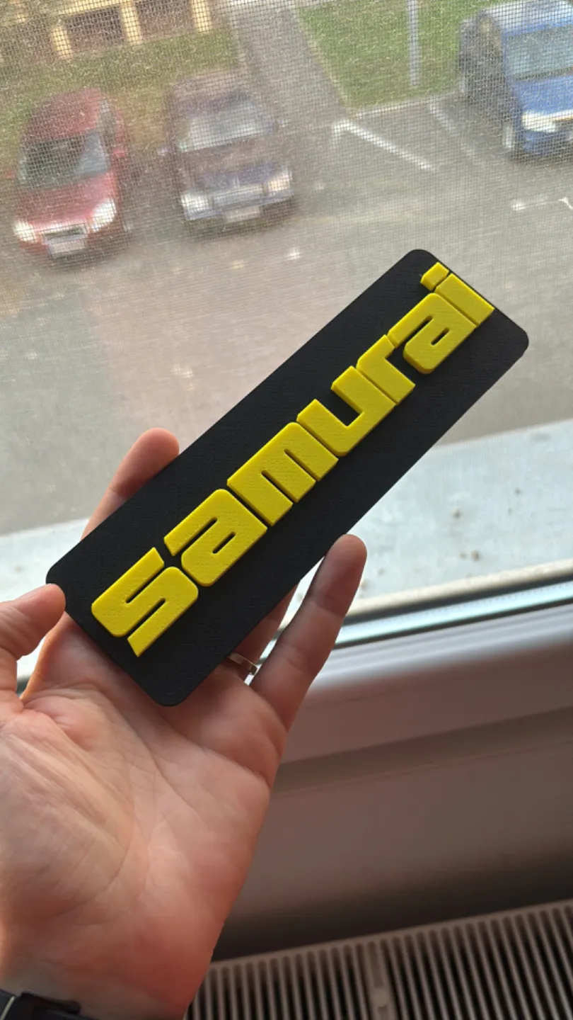Suzuki Samurai plate - Free 3D Print Model - MakerWorld