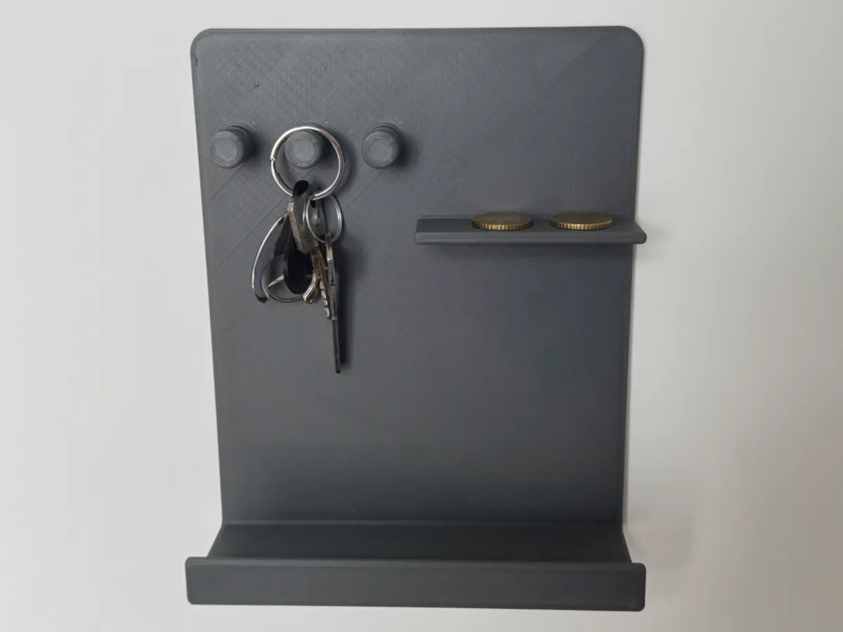 Wall Key Holder + Mail Shelf | Entryway Rack - Free 3D Print Model ...